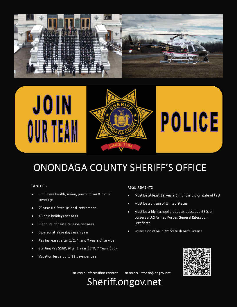 Career Opportunities – Onondaga County Sheriff's Office